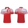 Sublimated Sport Polo Shirts - White, Red and Black Polo Manufacturer ...